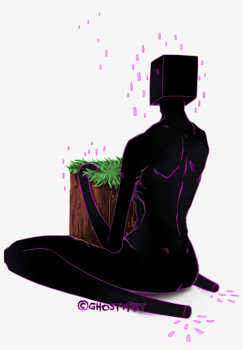 Gotta Put An Enderbutt Somewhere~ Just My Enderman - Sitting - Free Transparent PNG Download ...