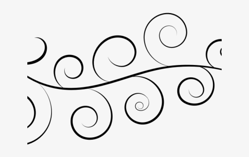 Flourish Clipart Simple - Line Art - Free Transparent PNG Download - PNGkey