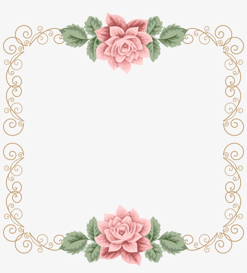 Vector Free Invitation Clipart Vine - Bingkai Undangan Bunga Pink ...