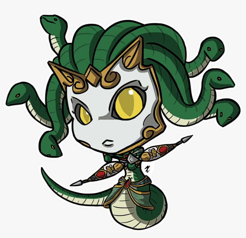 Medusa Sticker - Medusa Chibi - Free Transparent PNG Download - PNGkey