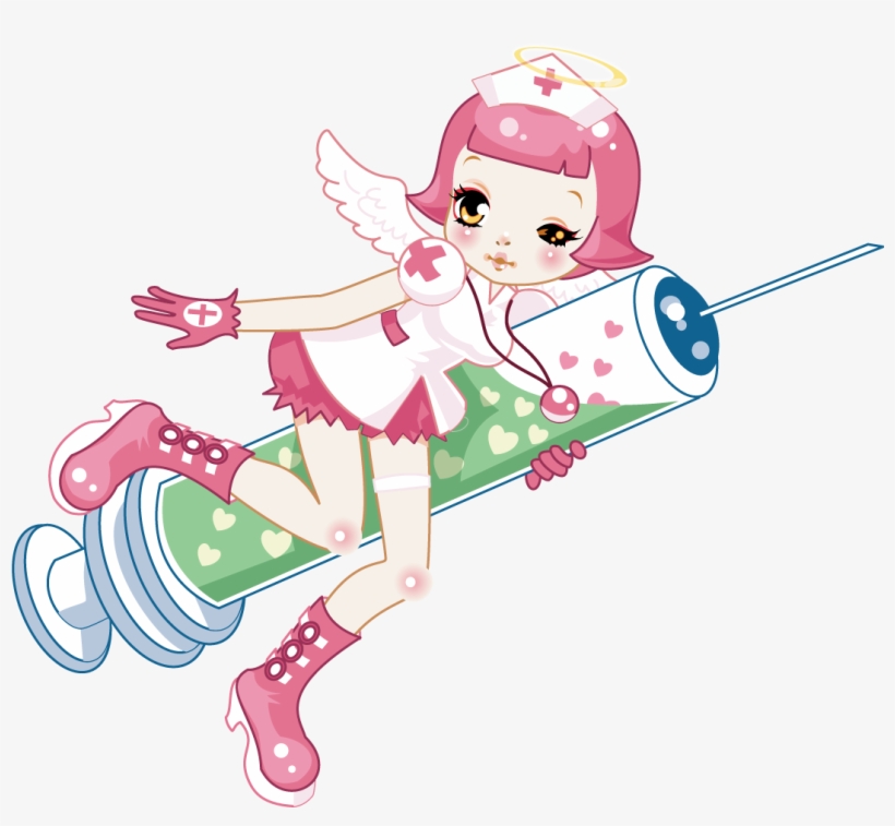 Nurse Cartoon Injection Illustration - Cartoon Injection - Free ...