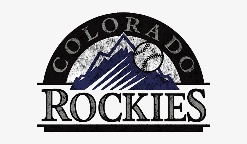 Colorado Rockies 1993-present Primary Logo Distressed - Colorado ...