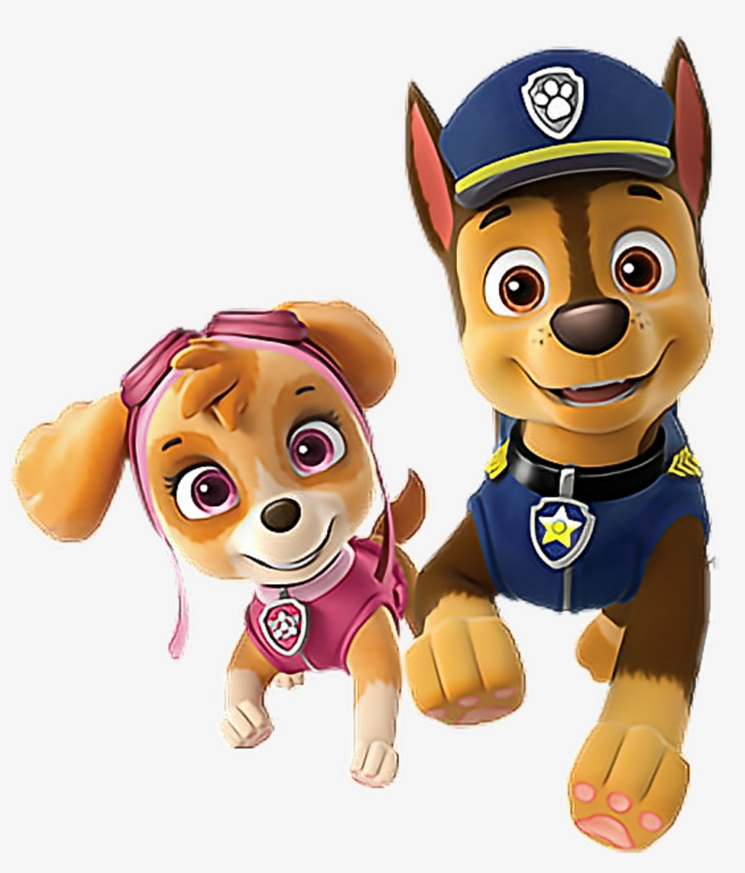 Chase Sticker - Paw Patrol Chase And Skye - Free Transparent PNG ...
