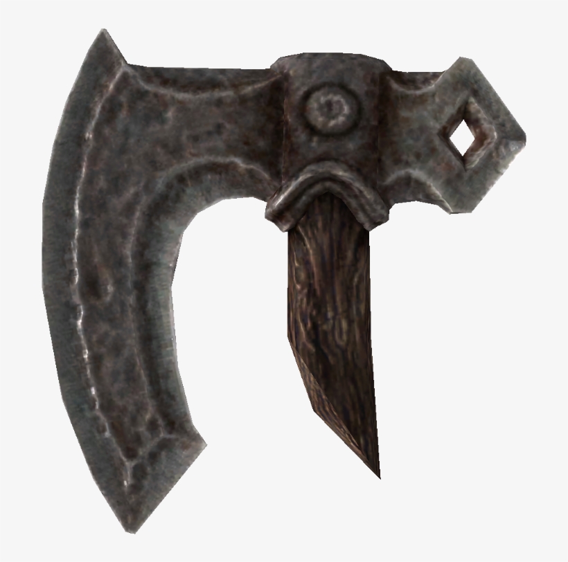 Skyrim Iron War Axe - Free Transparent PNG Download - PNGkey