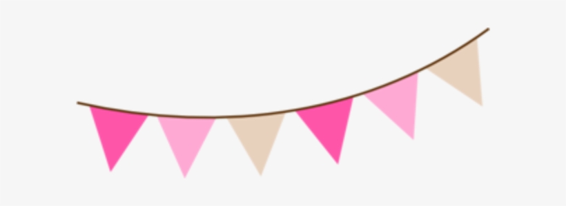 Angled Pink Brown Bunting Md - Triangle Banner Png - Free Transparent ...