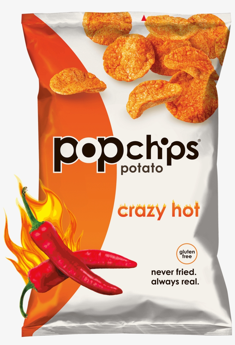 5oz Bag Of Crazy Hot Popchips - Pop Chips Spicy - Free Transparent PNG ...