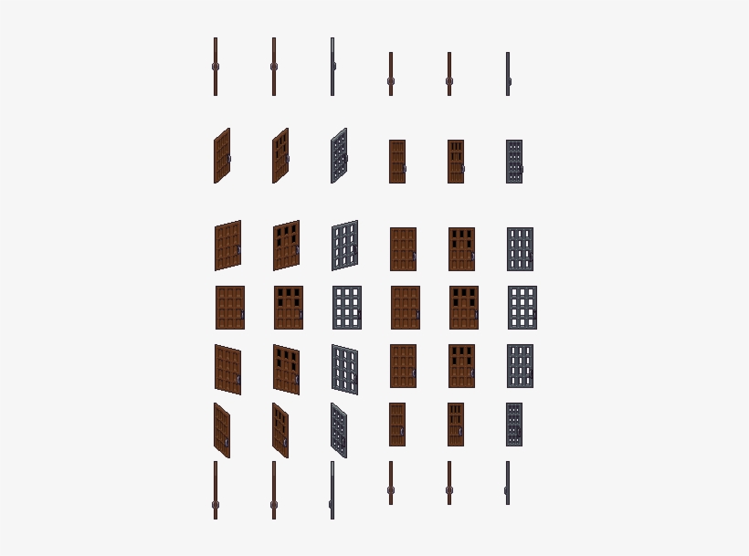 Lpc Doors Animated 1 - 2d Door Sprite - Free Transparent PNG Download ...