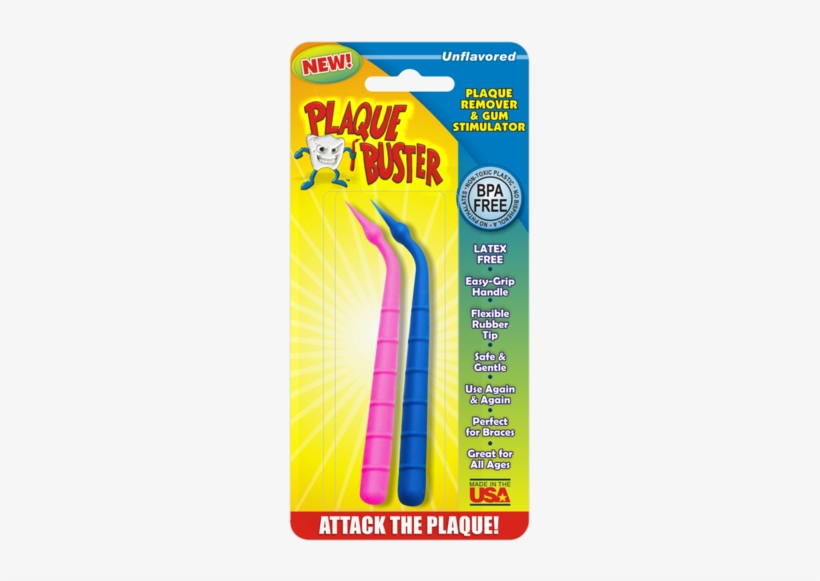 Plaque Buster Dental Flossers & Picks, 4 Ct - Free Transparent PNG ...