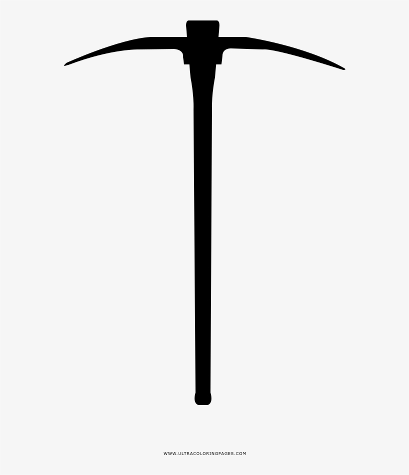 Pickaxe Coloring Page - Pickaxe Outline - Free Transparent PNG Download ...