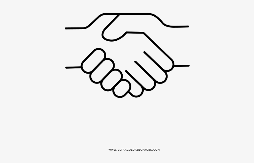 Handshake Coloring Page - Hand - Free Transparent PNG Download - PNGkey