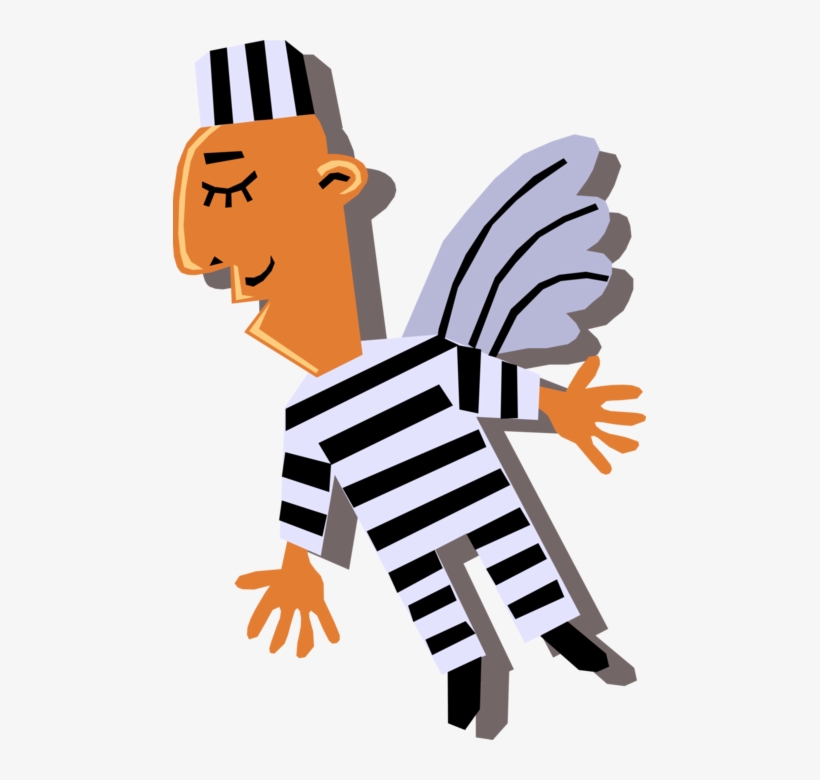 Vector Illustration Of Incarcerated Prisoner In Prison - Gif Animé ...