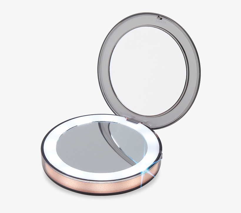 Portable Compact Mini Mirror With Lights Rechargeable - Led Miroir De ...