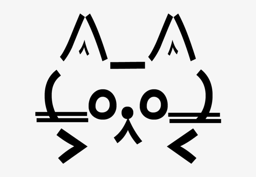 Cat Emoji Text Art Cute Cat - Free Transparent PNG Download - PNGkey