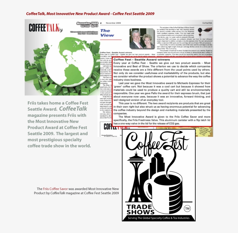 Most Innovative New Product Award Friis Coffee - Coffee Fest - Free ...