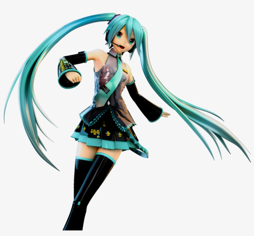 Hatsune Miku Clipart Transparent Background - Cartoon - Free ...