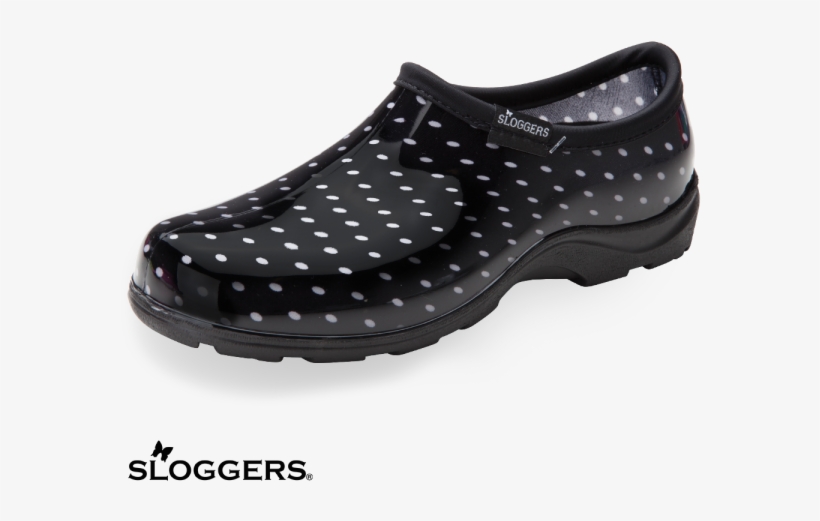 Sloggers Women's Black With White Polka Dots Nursing - Slip-on Shoe ...