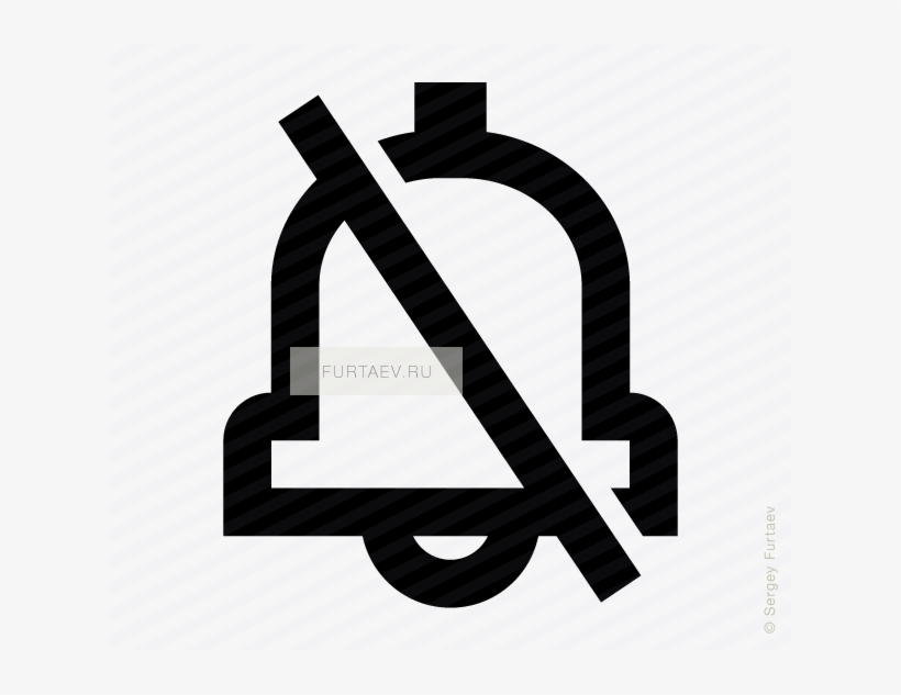 Vector Icon Of Crossed Out Bell - Crossed Out Bell - Free Transparent ...