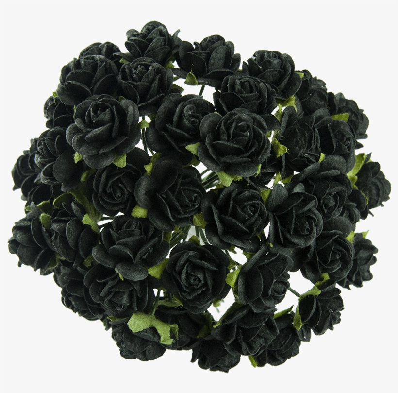 Jet Black Mulberry Paper Open Roses - Jet Black Roses - Free ...