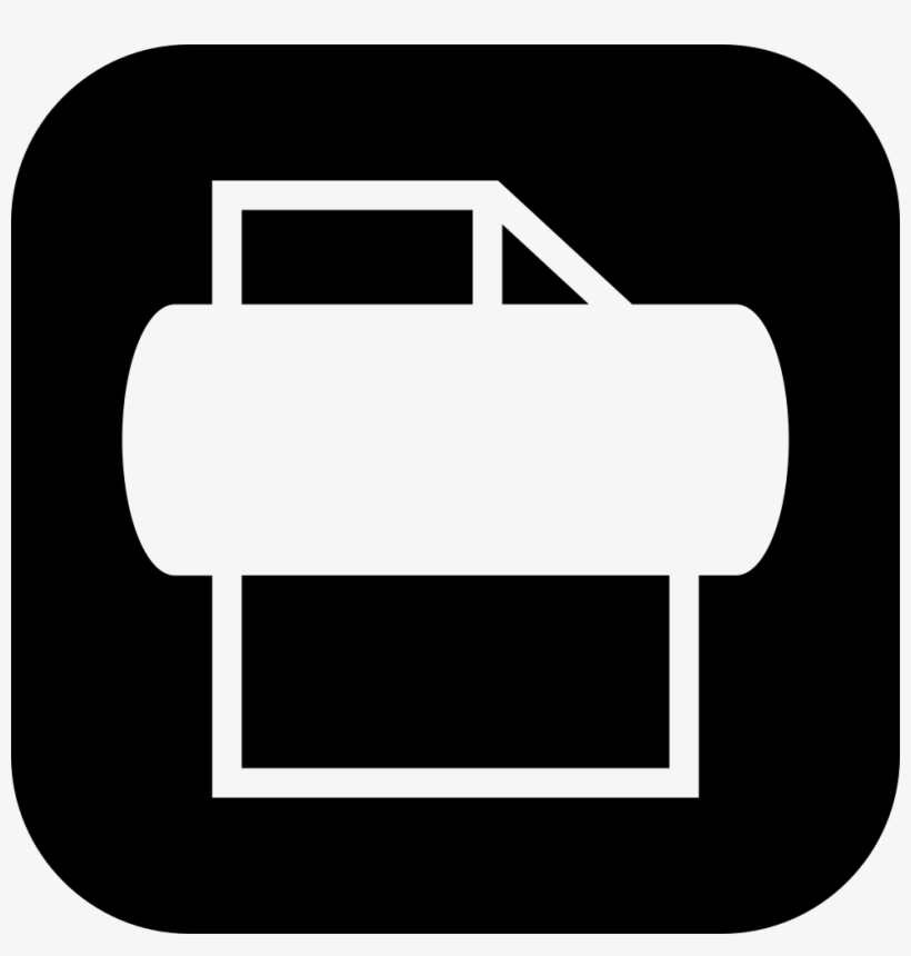 Roll And Sheet Of Paper In A Rounded Square Comments - Fax Icon Circle ...