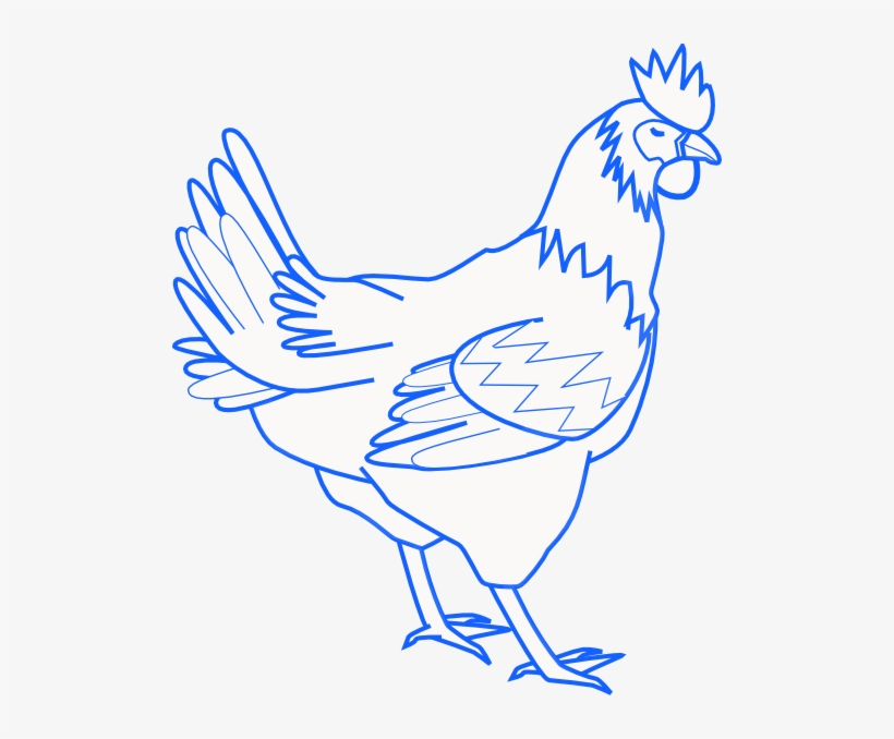 Blue Chicken Svg Clip Arts 504 X 598 Px - Free Transparent PNG Download ...
