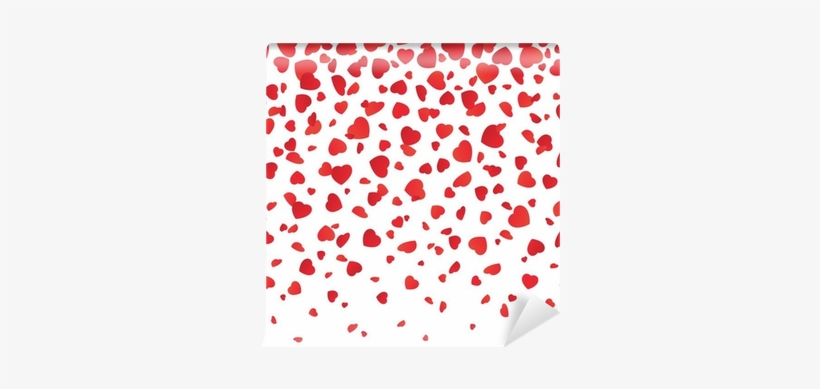 Falling Hearts Seamless Background Wall Mural • Pixers® - Falling Heart ...