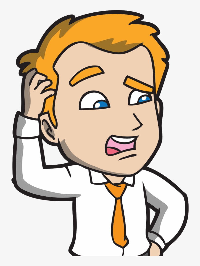 Cartoon Scratching Head Confused - Free Transparent PNG Download - PNGkey