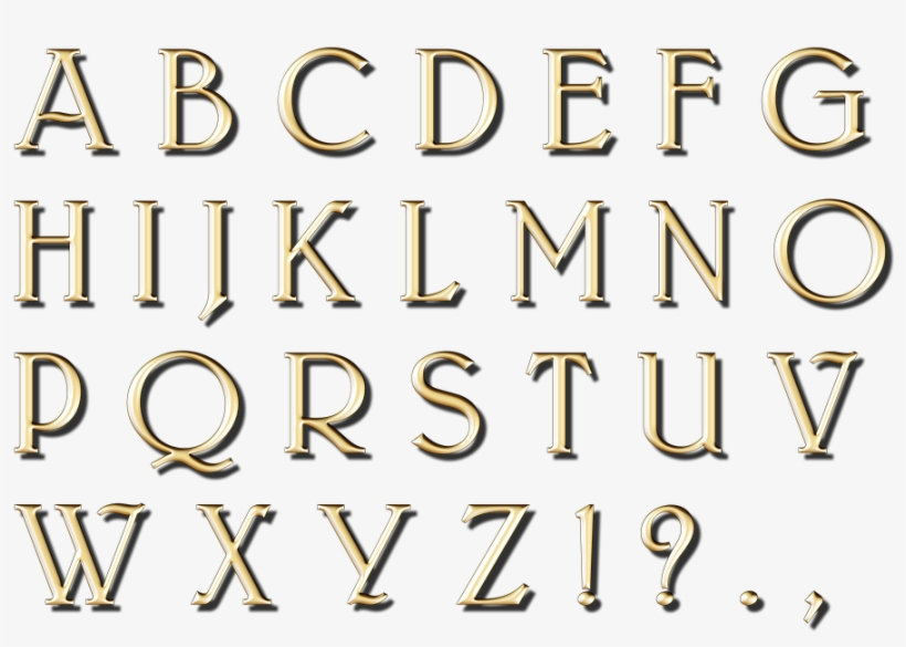 Alphabet Png - Gold Alphabet Transparent Background - Free Transparent ...