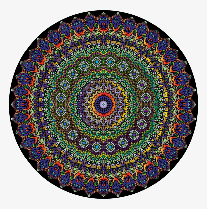 Mandala Hippie Psychedelia Hinduism Color - Psychedelic Mandala - Free ...
