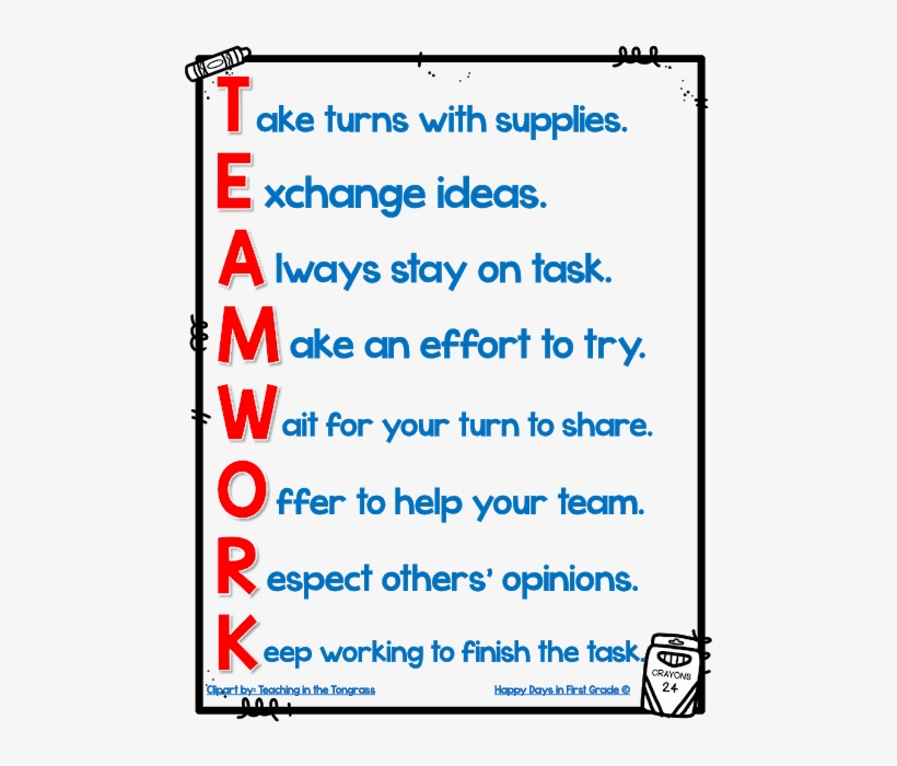 Teamwork Acrostic Poem Anchor Chart - Acrostic Poems For Teamwork ...