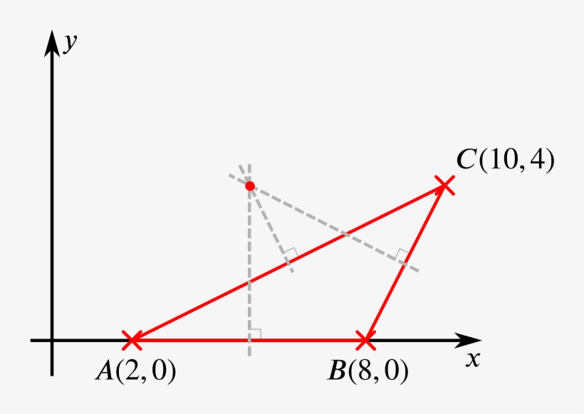 Triangle Abc With The Perpendicular Bisectors Of Each - Plot - Free ...