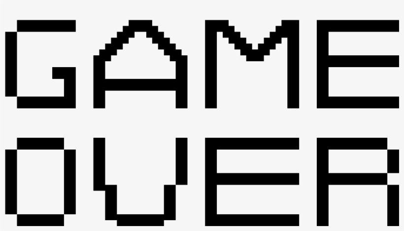 Game Over Pixel - Line Art - Free Transparent PNG Download - PNGkey