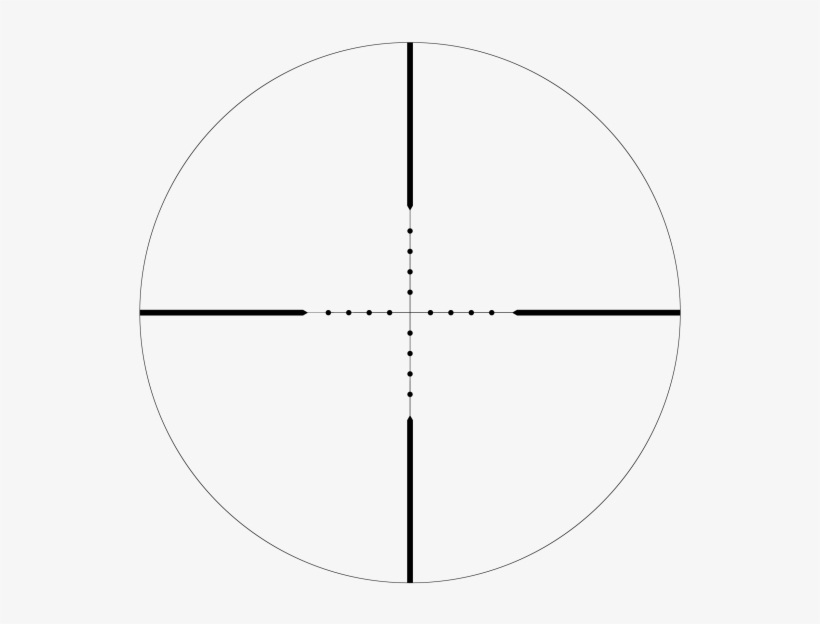 Mildot-reticle 1 - Bushnell Dz 223 Bdc Reticle - Free Transparent PNG ...