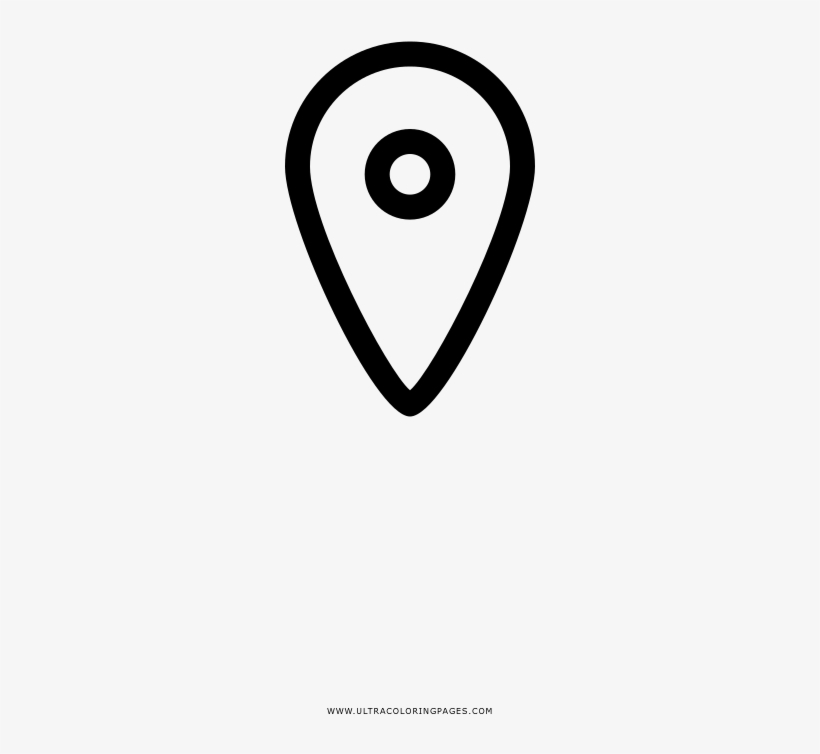 Map Marker Coloring Page - Line Art - Free Transparent PNG Download ...