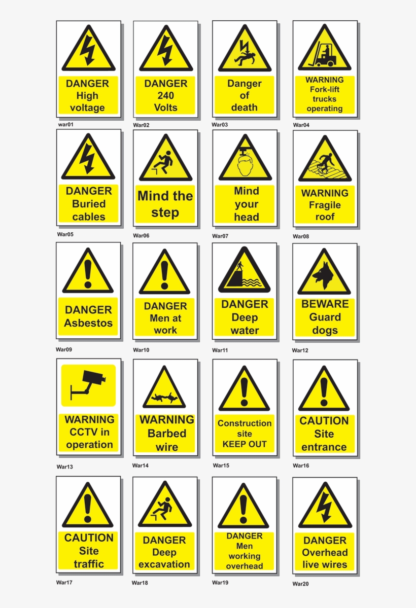 Downloadable Safety Signs