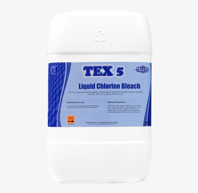 Tex 5 Liquid Chlorine Bleach - Plastic Bottle - Free Transparent PNG ...