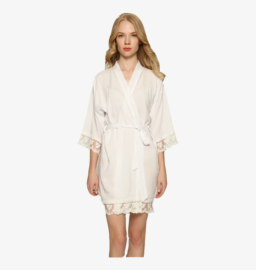 White Lace Robe - Overcoat - Free Transparent PNG Download - PNGkey