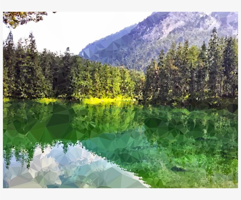 Lake Forest Ca Picture - Low Poly Forest Lake - Free Transparent PNG ...