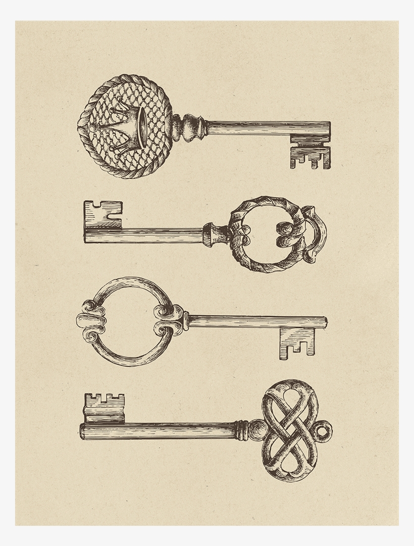 Skeleton Keys Collection - Drawing - Free Transparent PNG Download - PNGkey