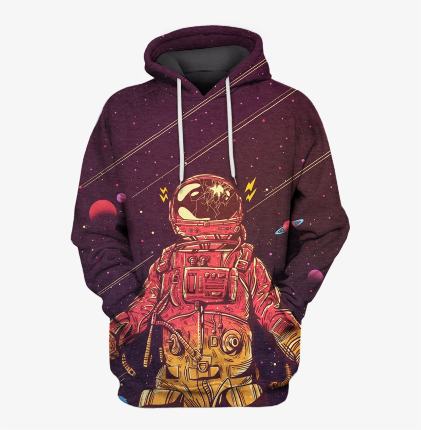 3d Astronaut With Broken Helmet In Space Full Print - Jason Voorhees ...