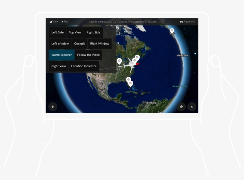 The Next Evolution For In-flight Moving Maps - Map - Free Transparent ...