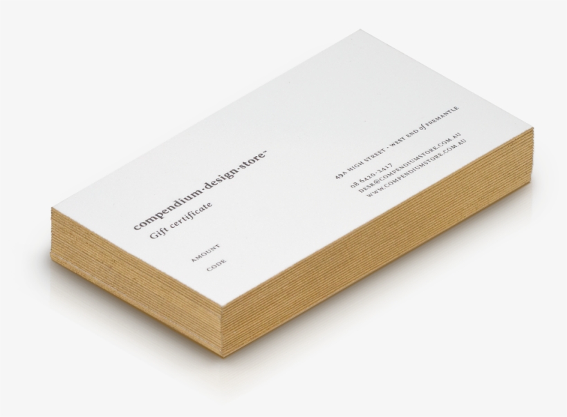 Compendium Design Store Gift Certificate - Paper - Free Transparent PNG ...