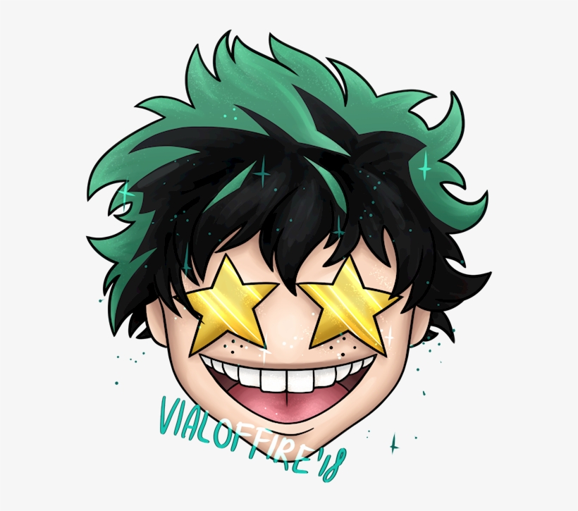 Star Eye Emoji Deku Lol - Cartoon - Free Transparent PNG Download - PNGkey
