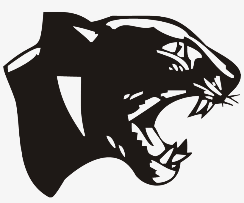 Black Pinart Big Cat Vector Of Yearbook - Derby Panther Png - Free ...