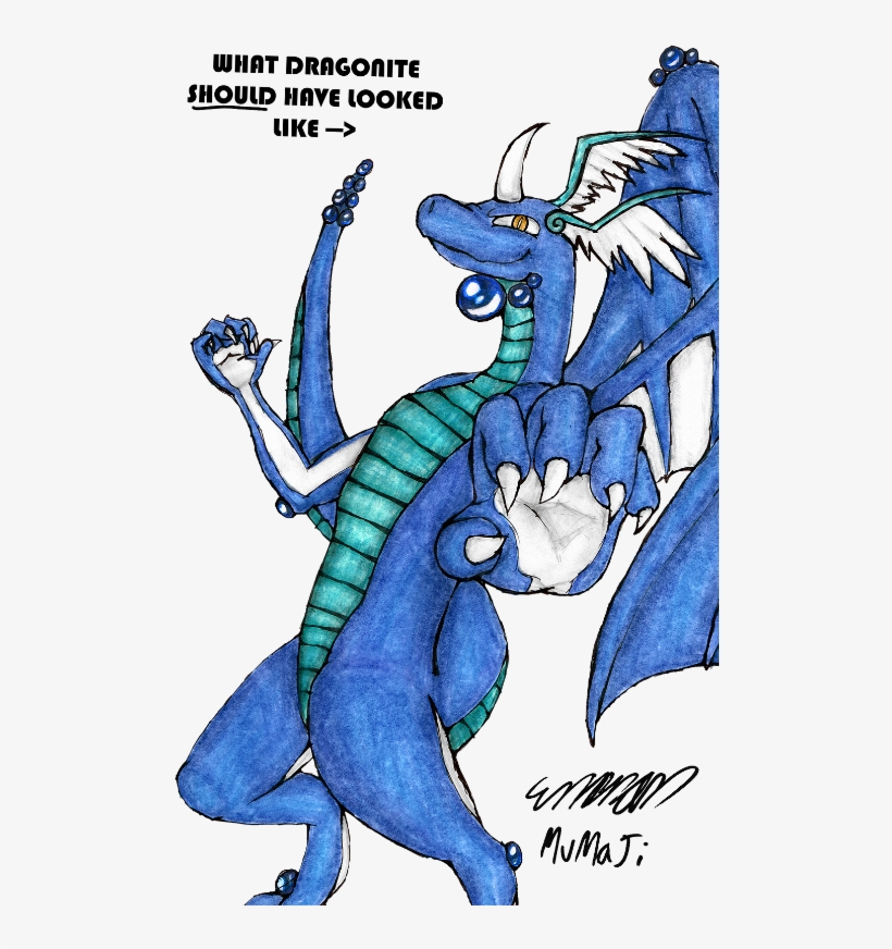 Dragonite Redesign - Cartoon - Free Transparent PNG Download - PNGkey