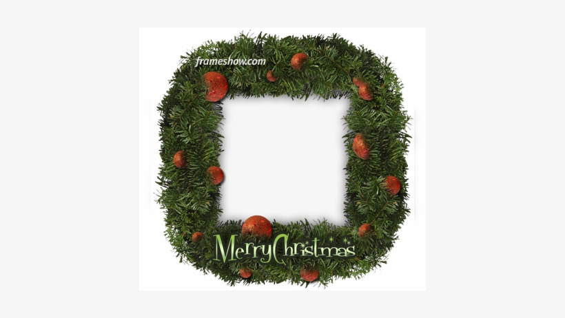 Christmas Garland Photo Frame Ecard - Garland Frame Christmas Png ...