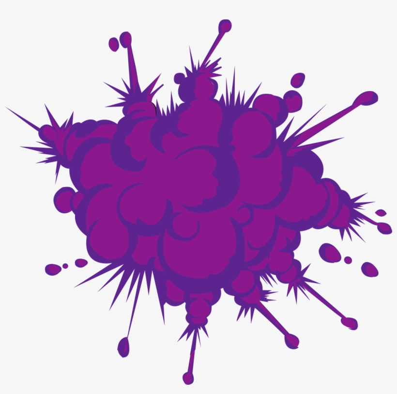 Vector Graphics, - Cartoon Purple Explosion - Free Transparent PNG ...