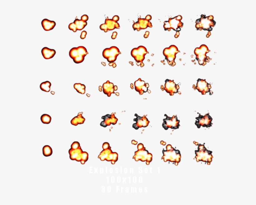 This Is All There Is, Friend - Explosion Sprite Sheet 2d Png - Free ...