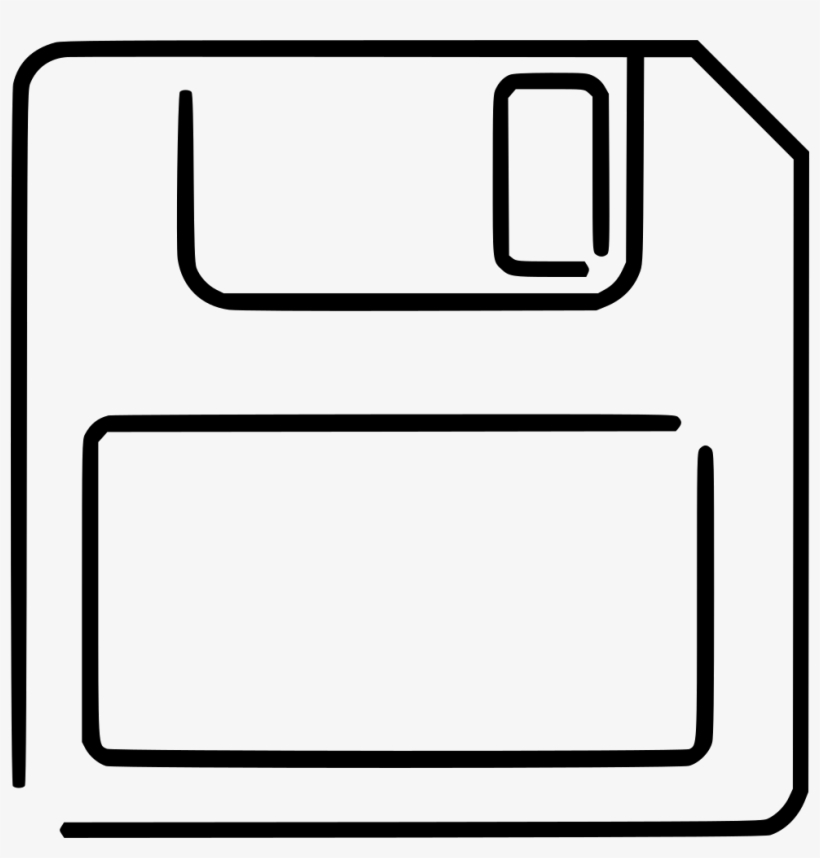 Floppy Disk - - Line Art - Free Transparent PNG Download - PNGkey