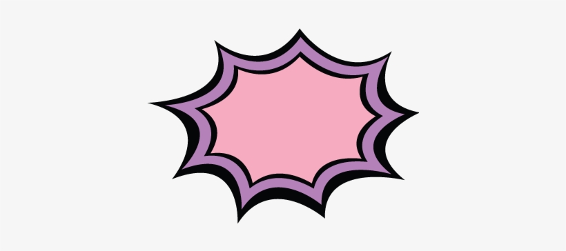 Comic Girl Explosion Messages Sticker-10 - Explosion Comic Png Pink ...