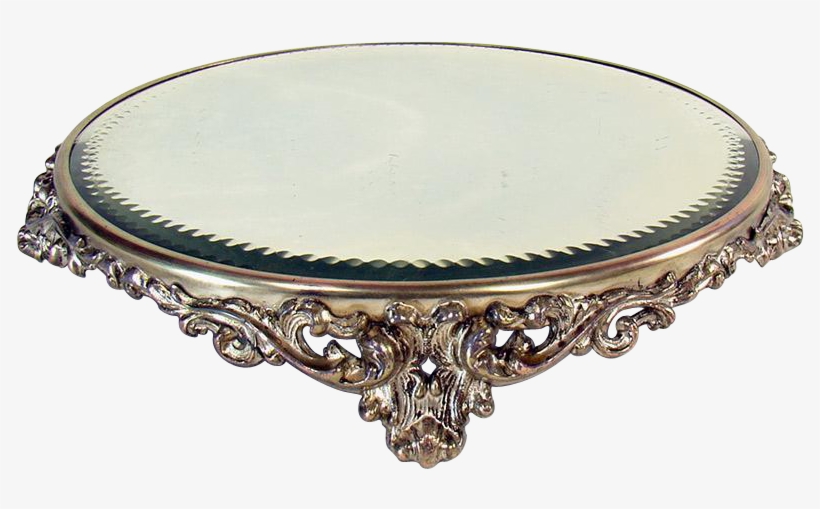 Silver Plated Plateau Mirror With Cut And Beveled Border - Magnify ...